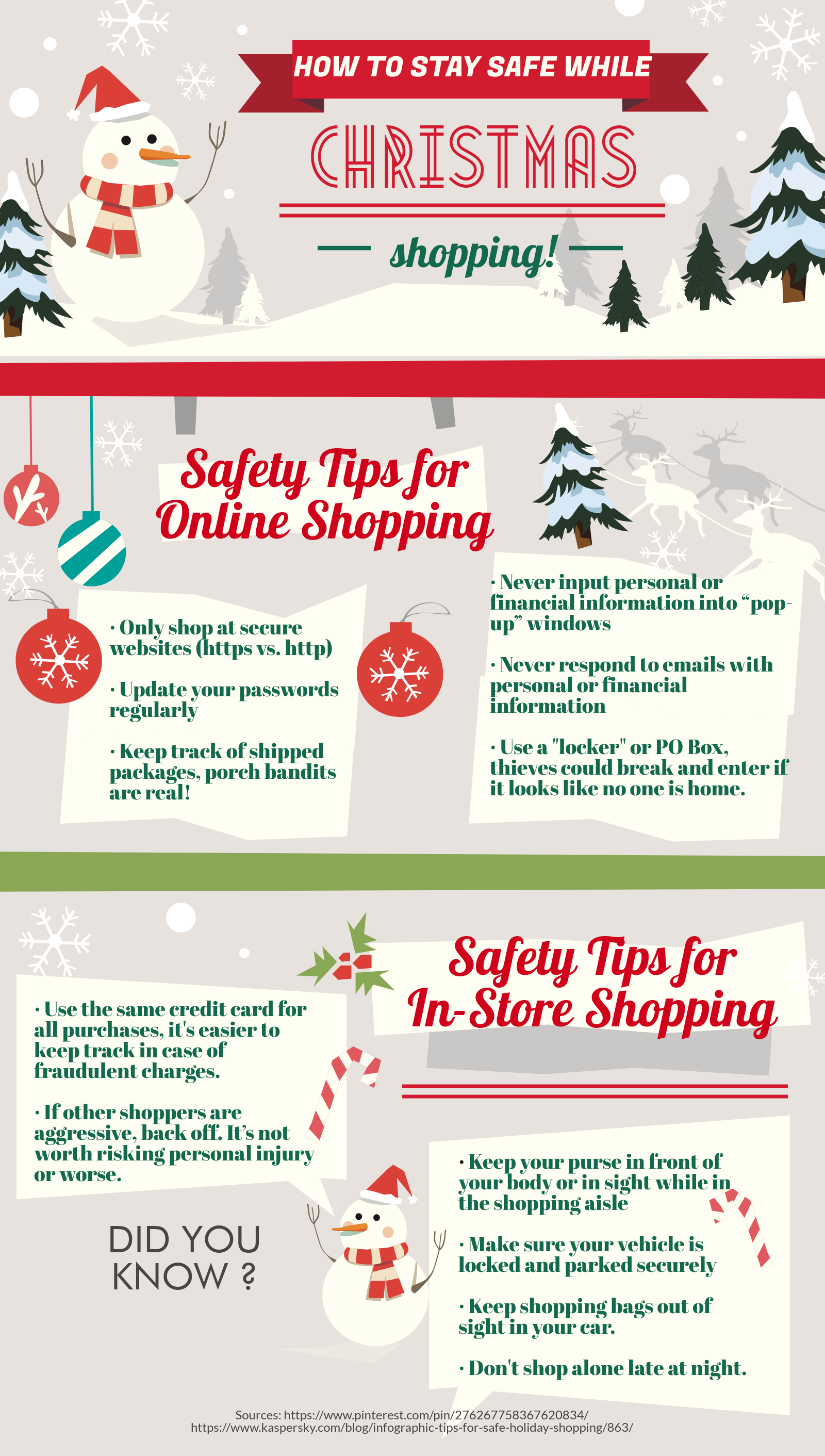 INFOGRAPHIC: How To Stay Safe While Christmas Shopping?